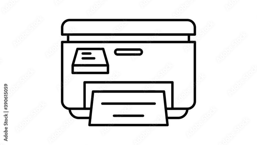 Printer icon animation. Motion set of best icons and then each objects ...
