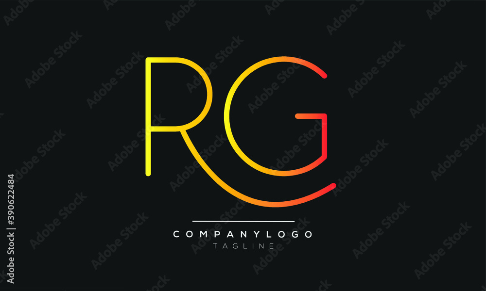 RG initials monogram letter text alphabet logo design Stock Vector ...