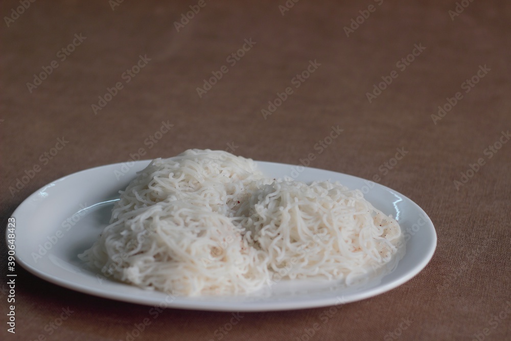 String hopper is a rice noodle dish from Indian states Kerala and Tamil ...