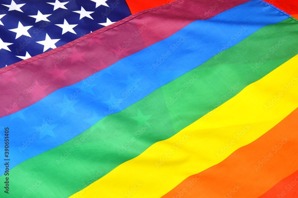 LGBT USA flag. Rainbow flag. Symbol of pride. Stock Photo | Adobe Stock