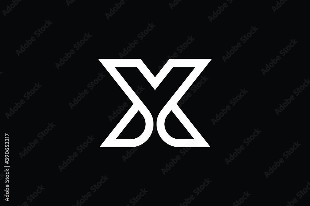 XY logo letter design on luxury background. YX logo monogram initials ...
