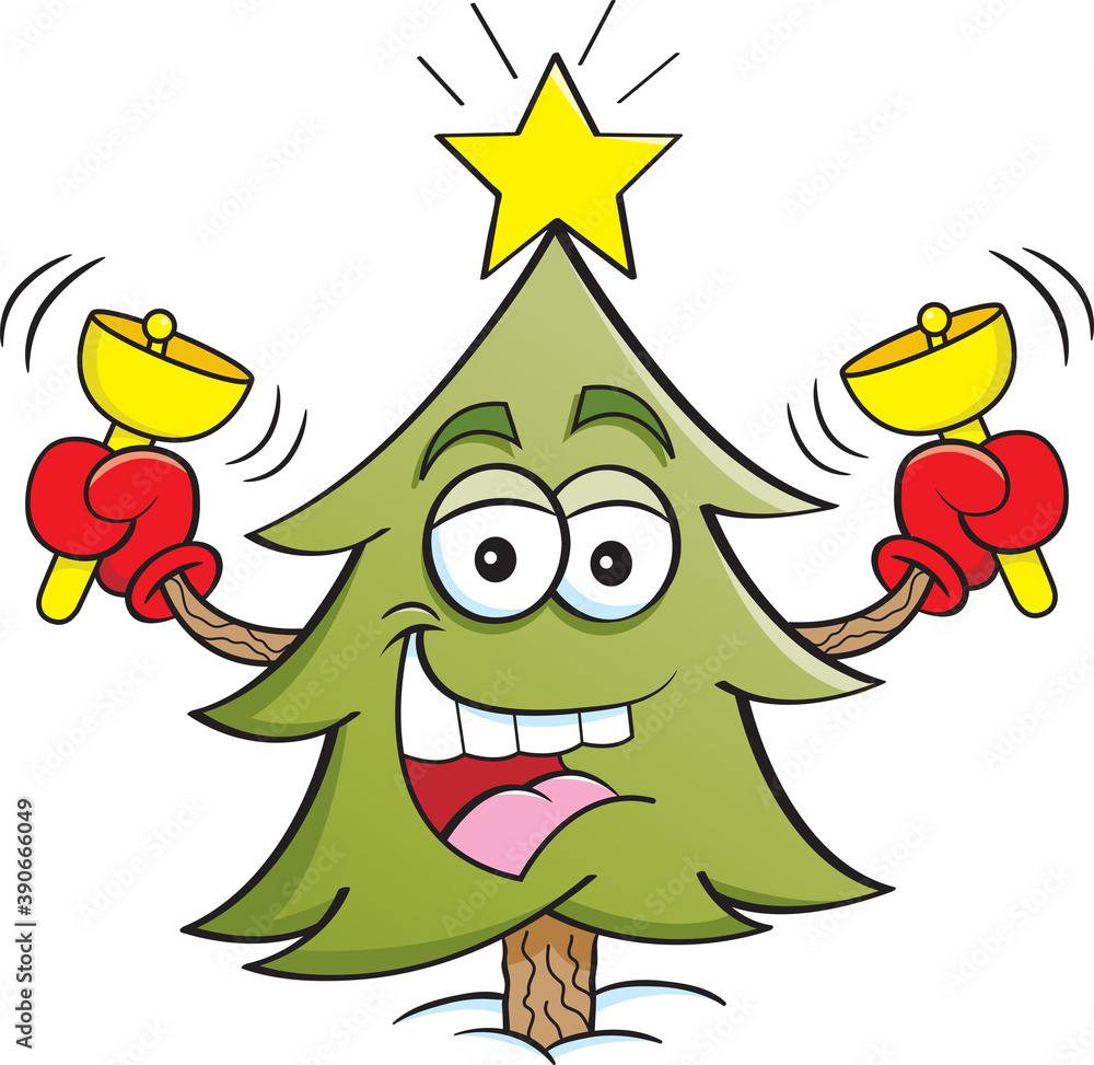 tree, pine tree, evergreen, Christmas, holiday, celebrate, ringing ...