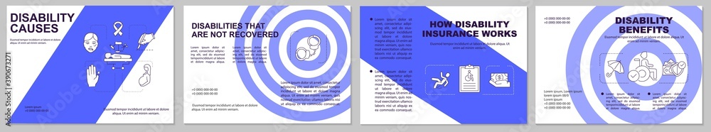 Vetor de Not recovered disabilities brochure template. Disability ...