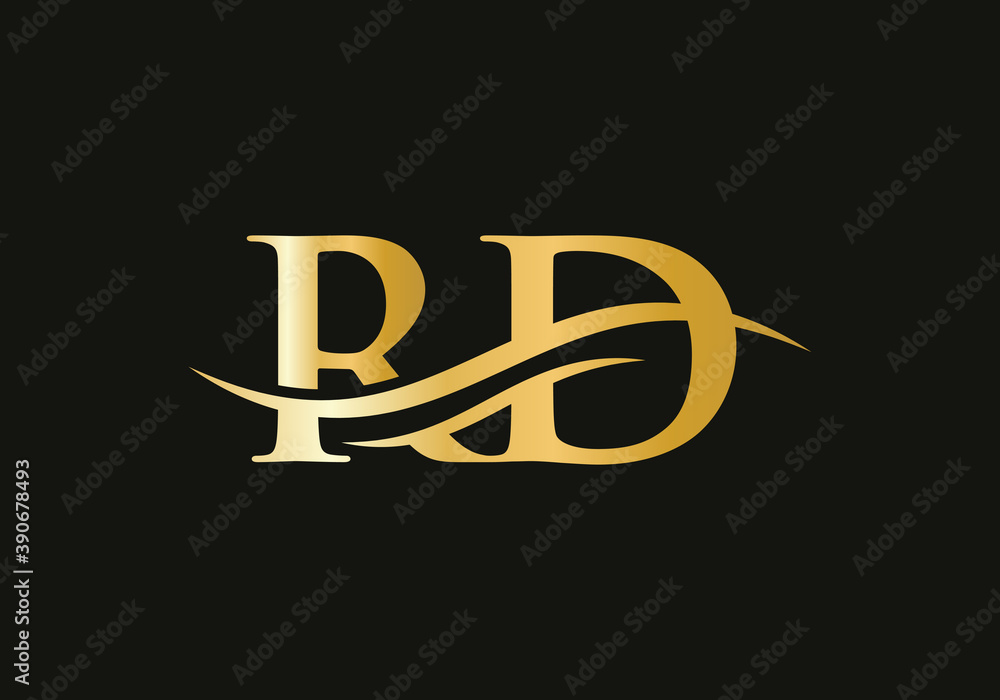 RD Modern creative unique elegant minimal. RD initial based letter icon ...
