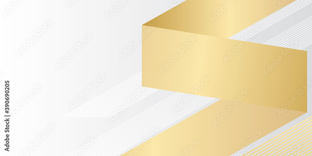 Gold white abstract presentation background with golden lines Stock ...
