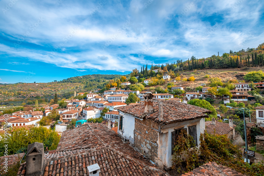The Sirince Village street view. Sirince Village is populer tourist ...