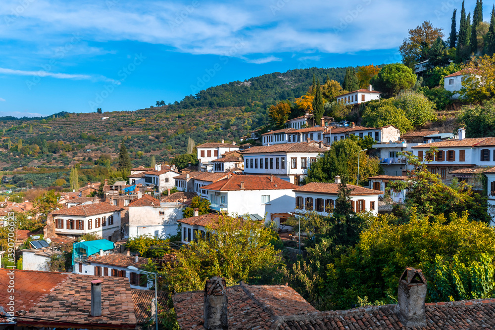 The Sirince Village street view. Sirince Village is populer tourist ...