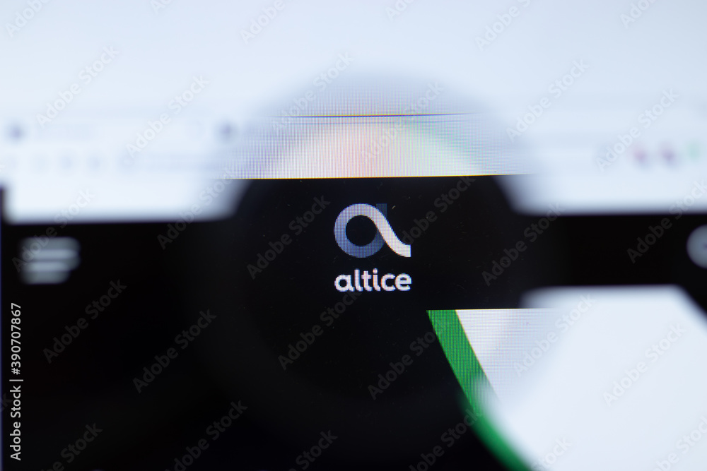 Moscow, Russia - 1 June 2020: Altice.net website page. Altice Europe ...