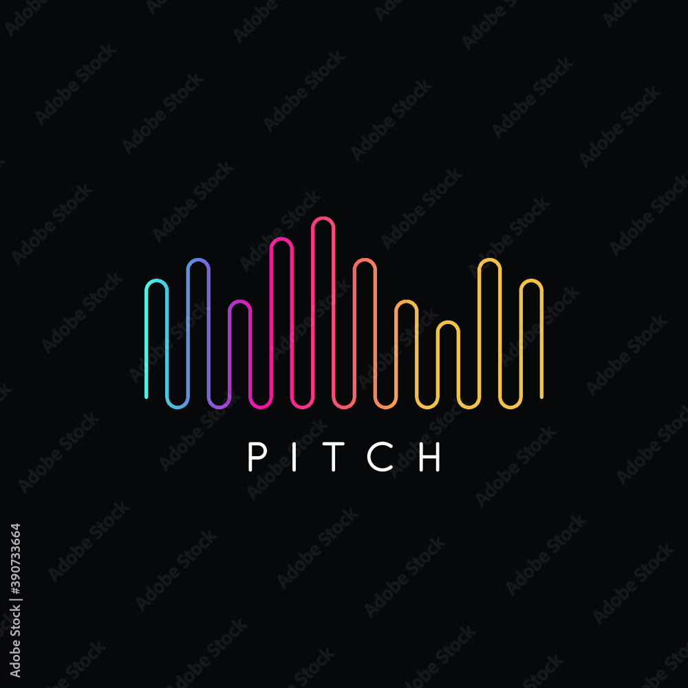 Simple music start up logo design. Colorful music logo template design ...