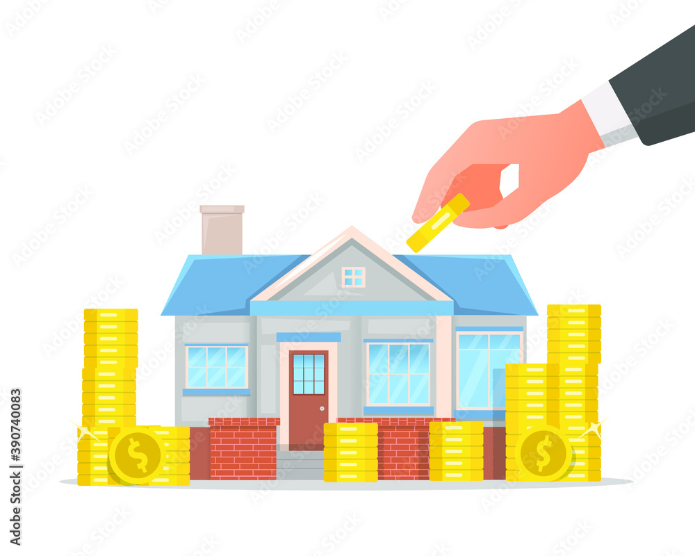 vector illustration of property investment Stock Vector | Adobe Stock