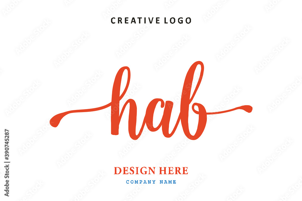 HAB lettering logo is simple, easy to understand and authoritative ...