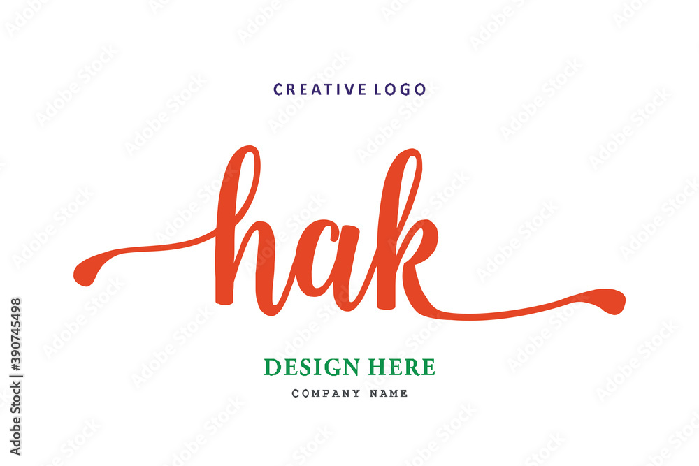 HAK lettering logo is simple, easy to understand and authoritative ...