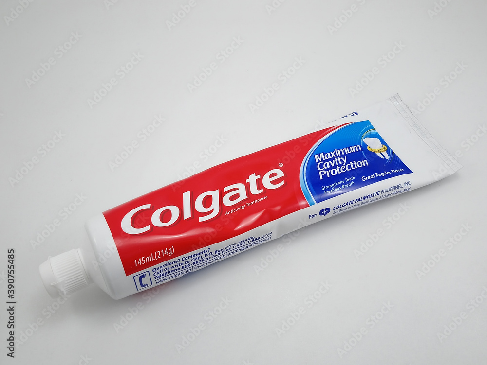 Colgate anticavity toothpaste tube in Manila, Philippines Stock Photo ...