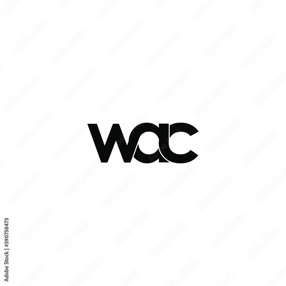 wac letter original monogram logo design Stock Vector | Adobe Stock