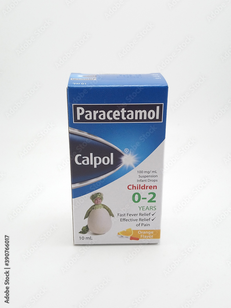 GSK calpol paracetamol syrup box in Manila, Philippines Stock Photo ...