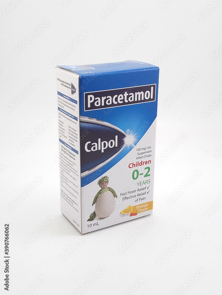 GSK calpol paracetamol syrup box in Manila, Philippines Stock Photo ...