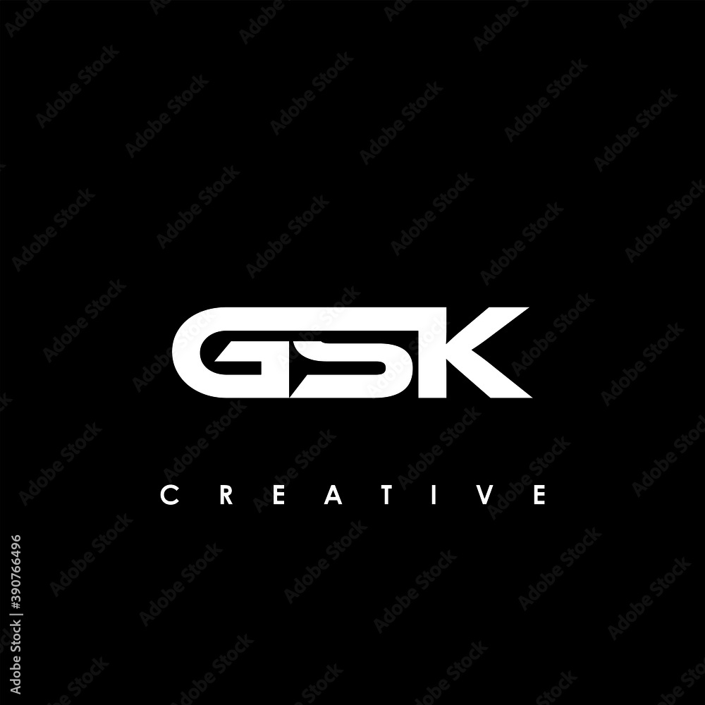GSK Letter Initial Logo Design Template Vector Illustration Stock ...