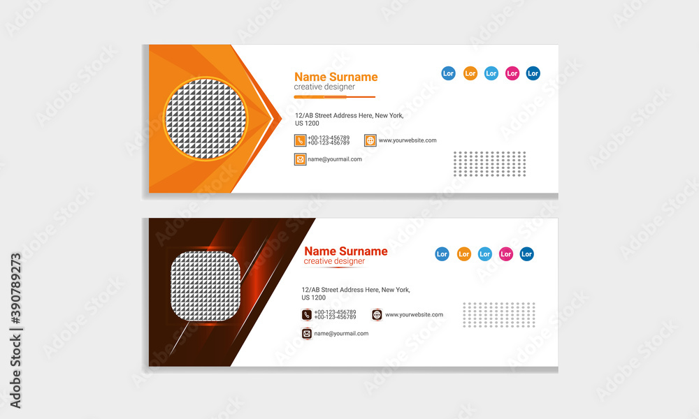 Flat, Modern, and Professional Email Signature Templates Design ...