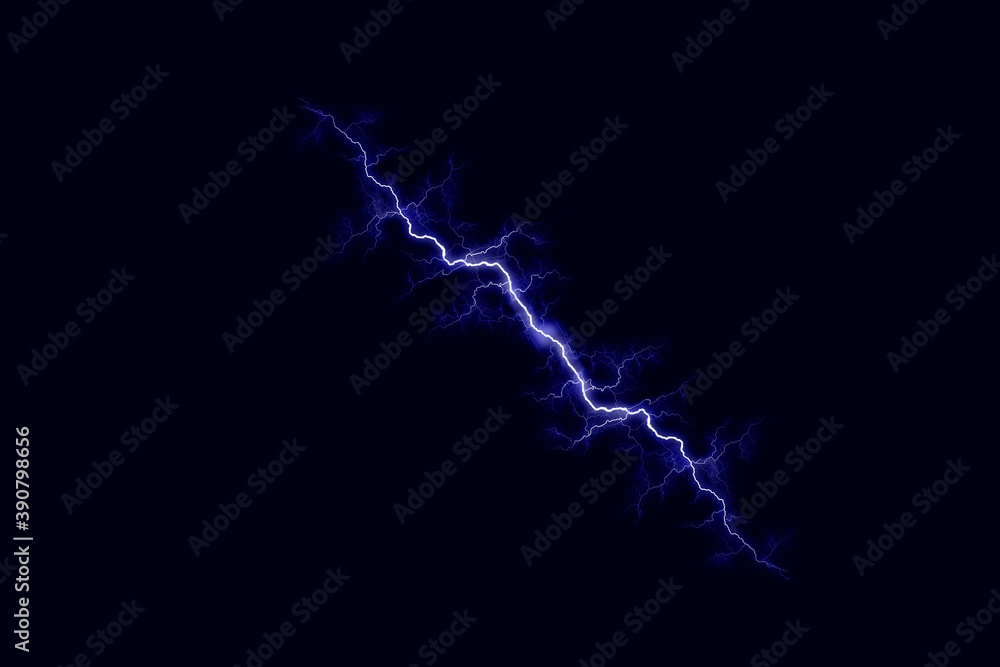 Powerful electrical discharge striking from side to side realistic ...