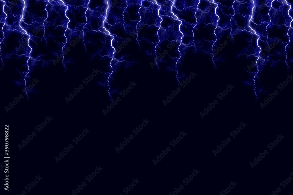 Powerful electrical discharge striking from side to side realistic ...