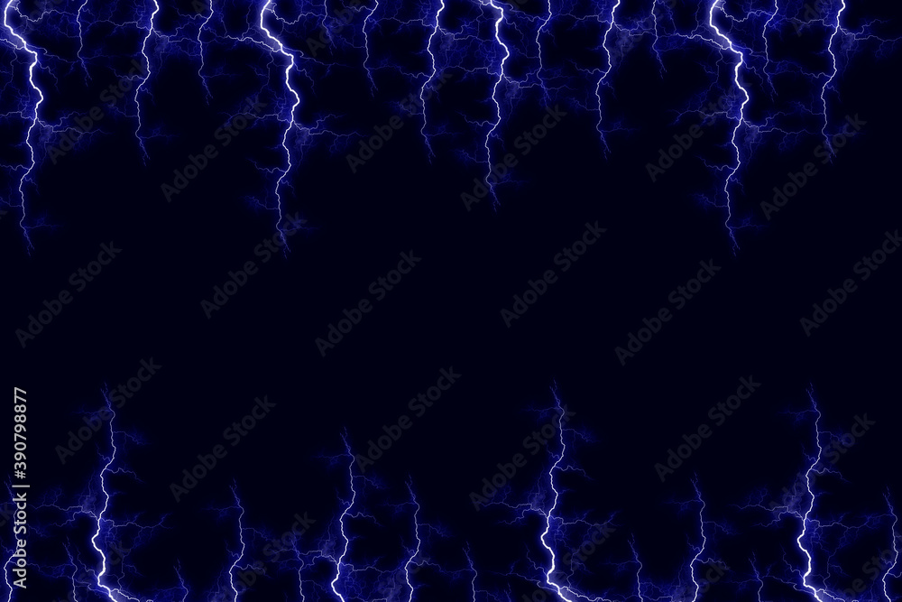 Powerful electrical discharge striking from side to side realistic ...