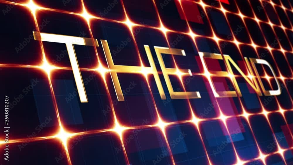 The End science technology cinematic trailer title. The end golden text ... The End science technology cinematic trailer title. The end golden text ...