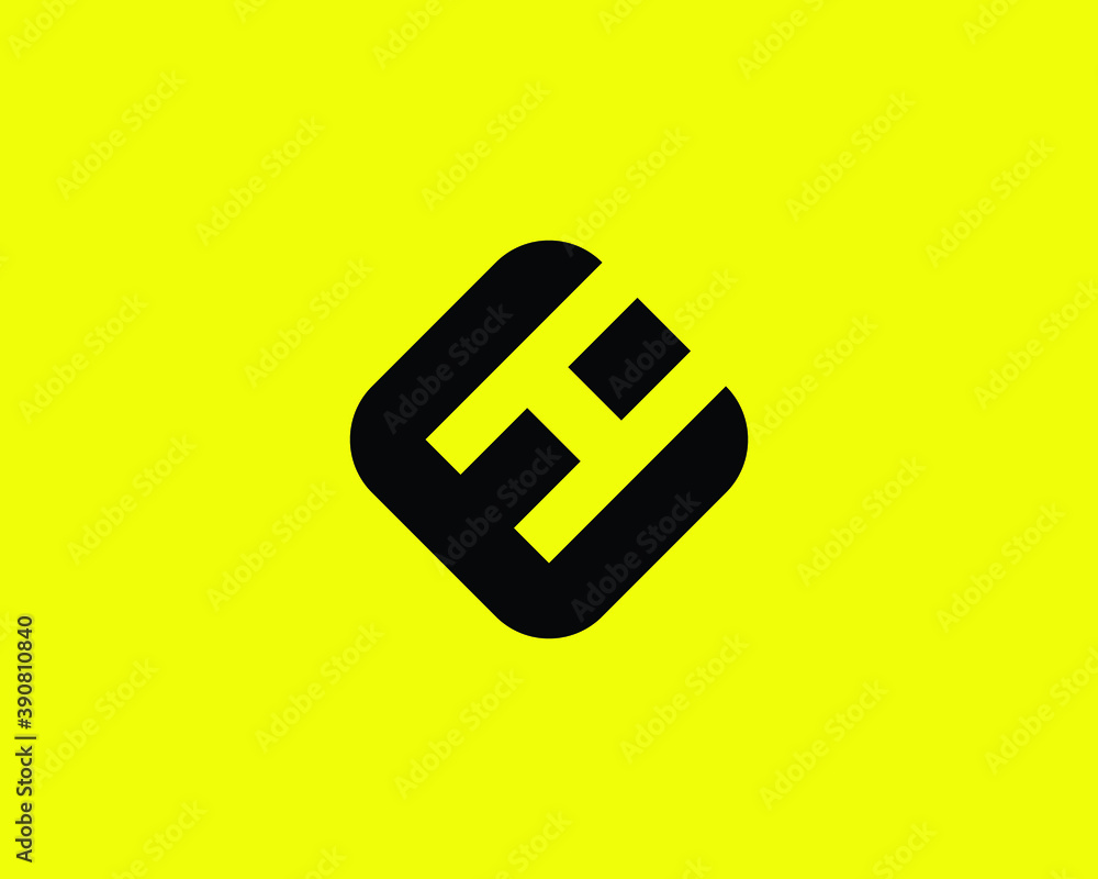HE EH LETTER LOGO DESIGN VECTOR TEMPLATE. HE EH LOGO DESIGN. Stock ...