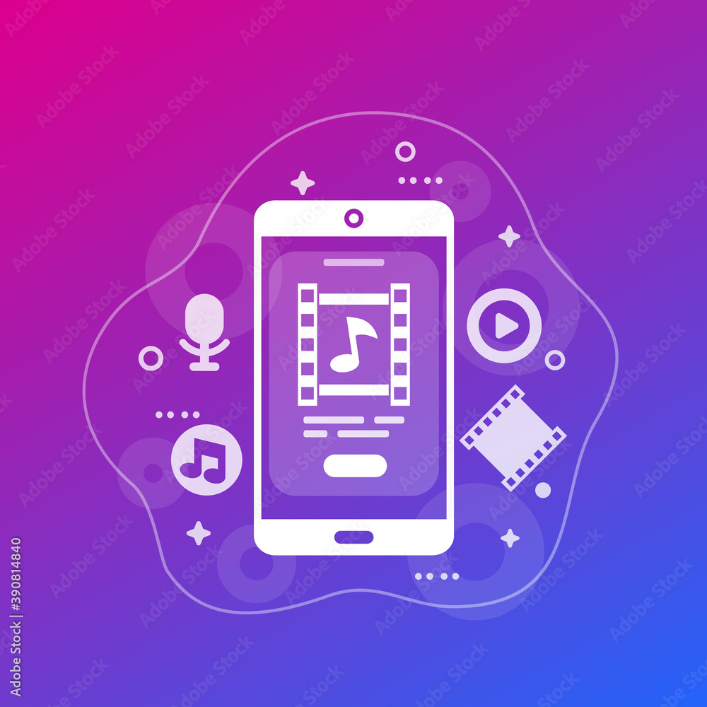 video editor app, vector icon Stock Vector | Adobe Stock