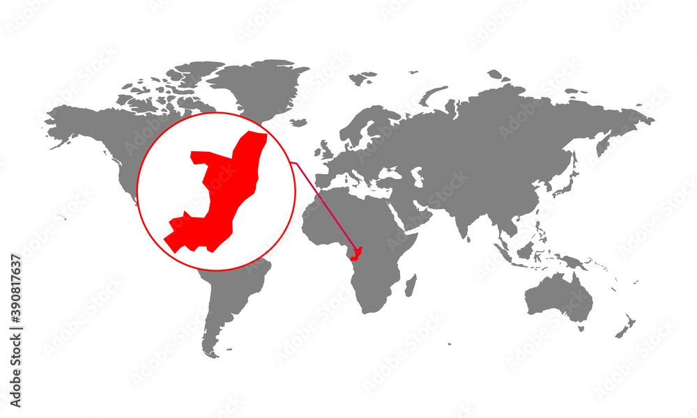 Republic of Congo map vector, isolated on white background. Flat Earth ...