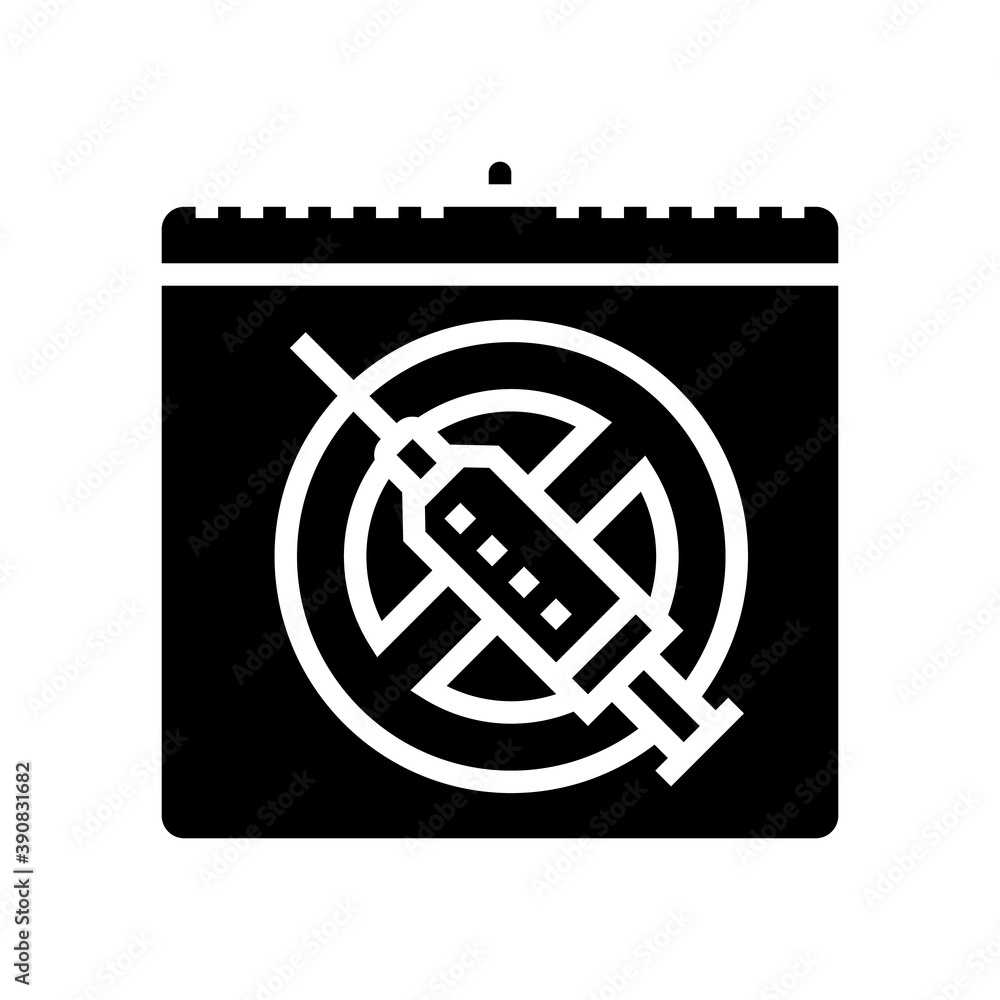 international day against drug abuse and trafficking glyph icon vector ...
