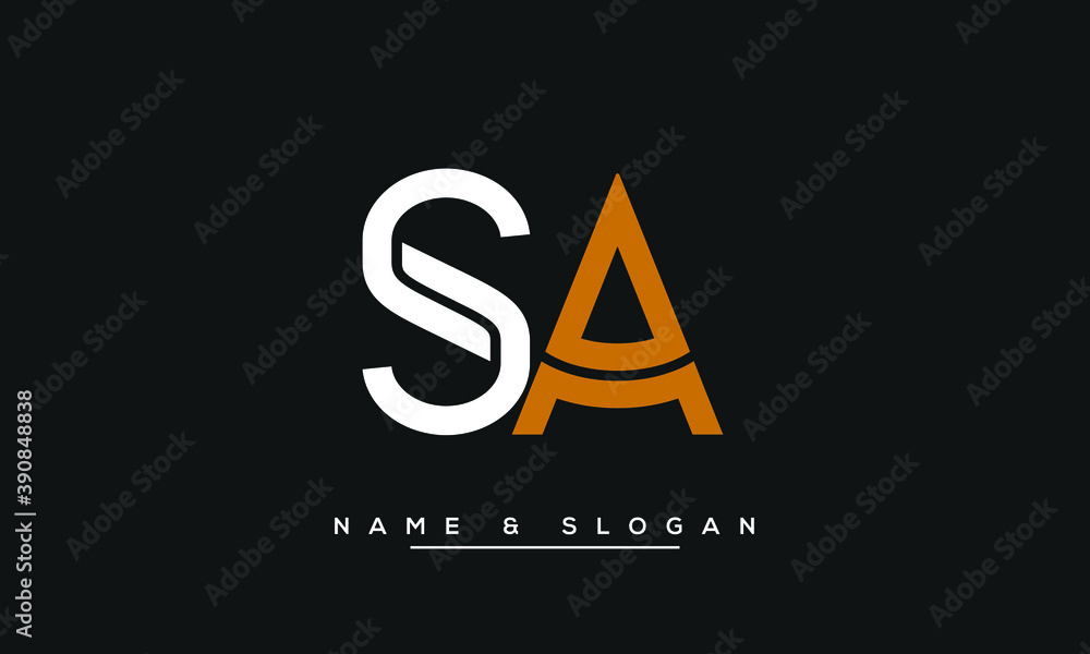 SA, AS, S, A Abstract Letters Logo Monogram Stock Vector | Adobe Stock