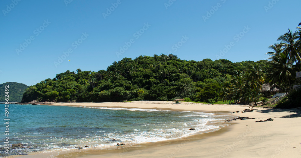 Foto Stock Beautiful landscape of the mexican pacific coast in a sunny ...
