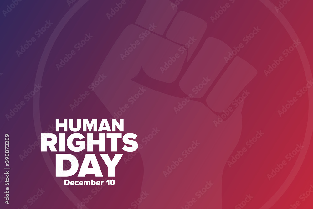 Human Rights Day. December 10. Holiday concept. Template for background ...