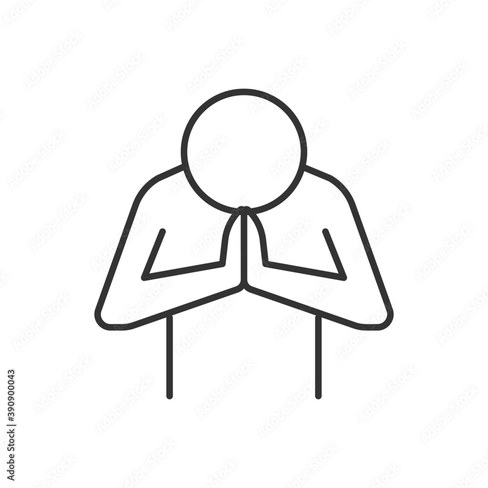 pay respect icon vector illustration Stock Vector | Adobe Stock