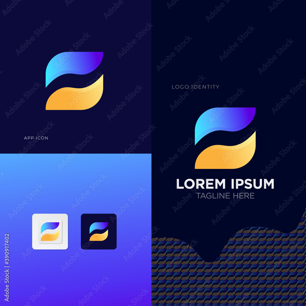 Creative Letter S logo design concept Modern Logo style. Abstract sign ...