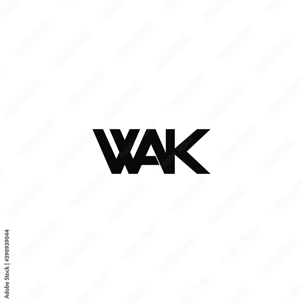 wak letter original monogram logo design Stock Vector | Adobe Stock