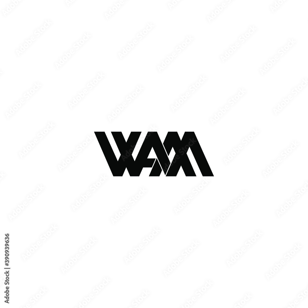 wam letter original monogram logo design Stock Vector | Adobe Stock