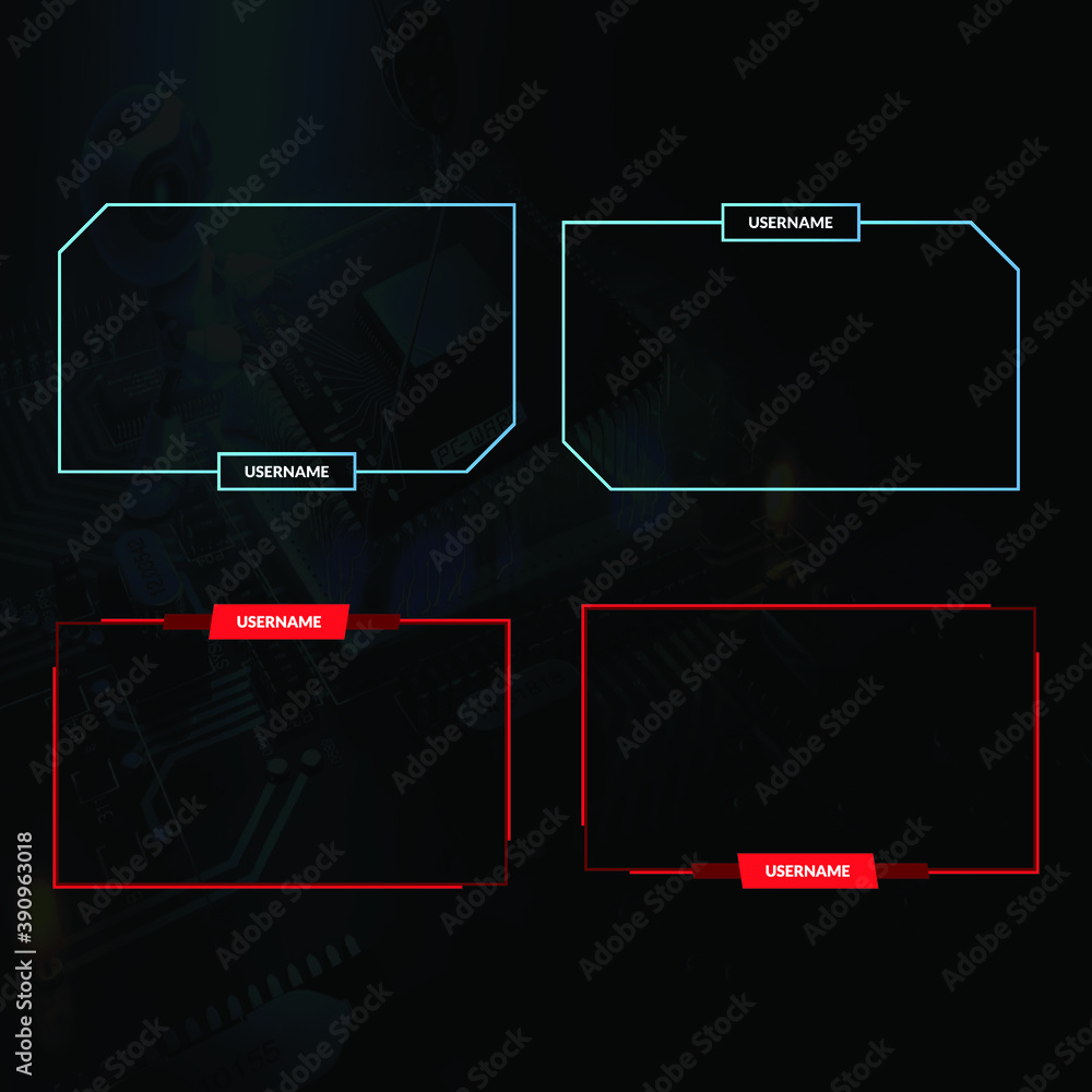 Twitch alerts and panels Stock Vector | Adobe Stock
