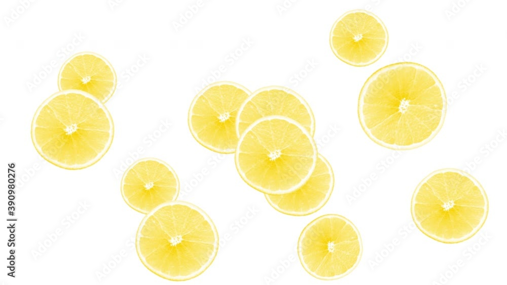 Orange fruit lemon slice animation with Alpha channel. 2D element ...