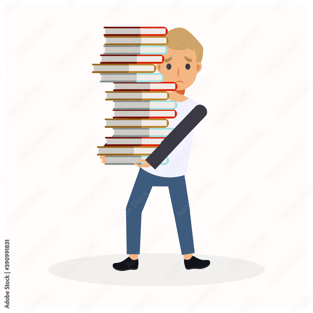Vetor do Stock: Vector Flat Cartoon character Illustration of A Boy ...