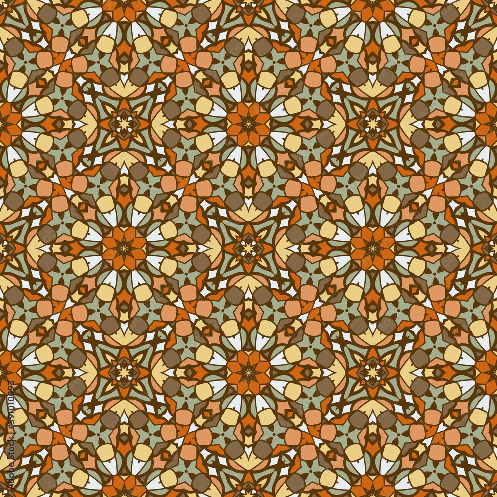 Seamless Geometric Pattern Brown