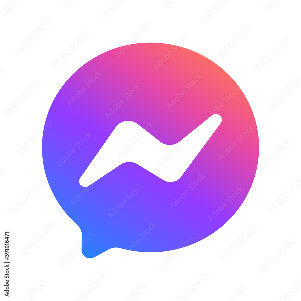 Facebook messenger logo vector Stock Vector | Adobe Stock