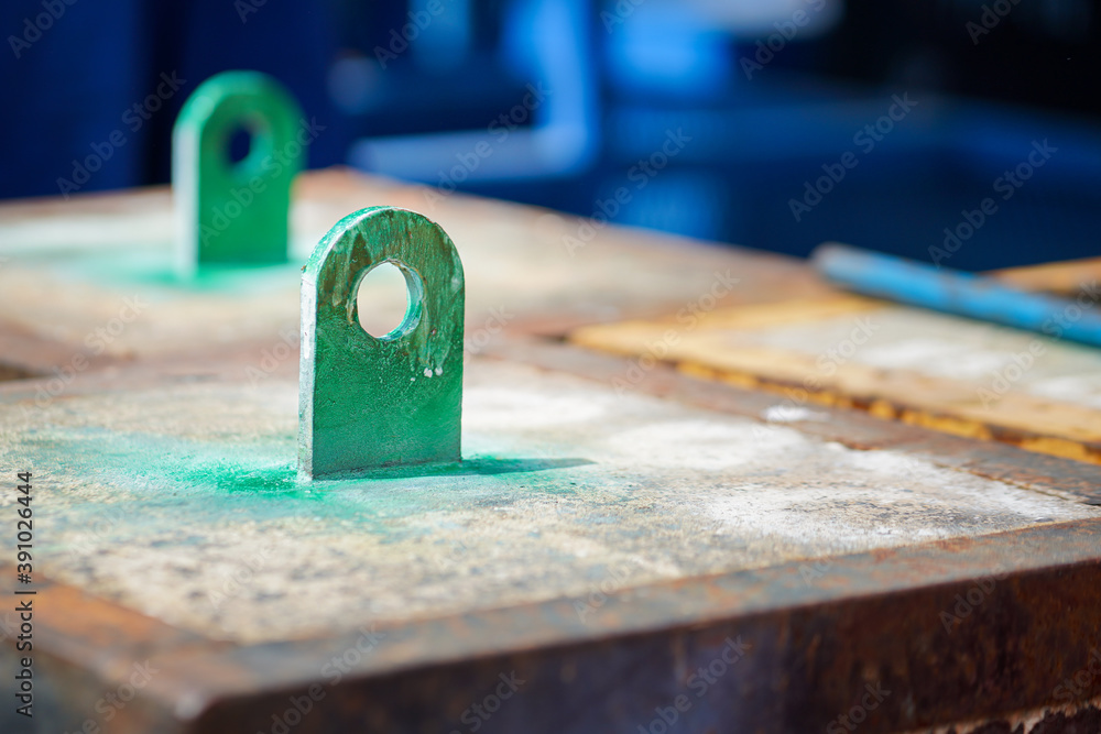 Lifting pad-eye on cement block which is use the secure high pressure ...