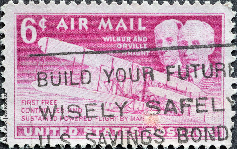 USA - Circa 1949 : a postage stamp printed in the US showing A portrait ...