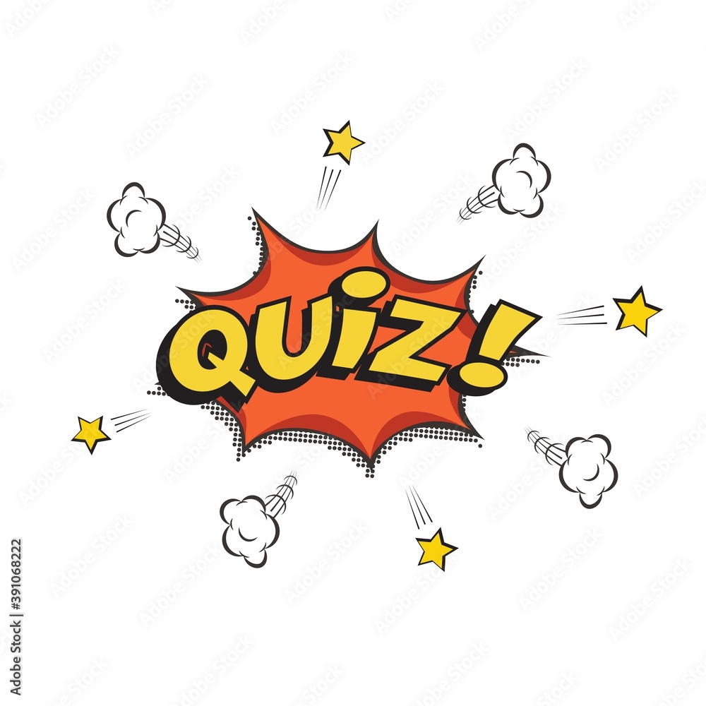 Quiz game show retro background. Vintage trivia night poster in pub ...