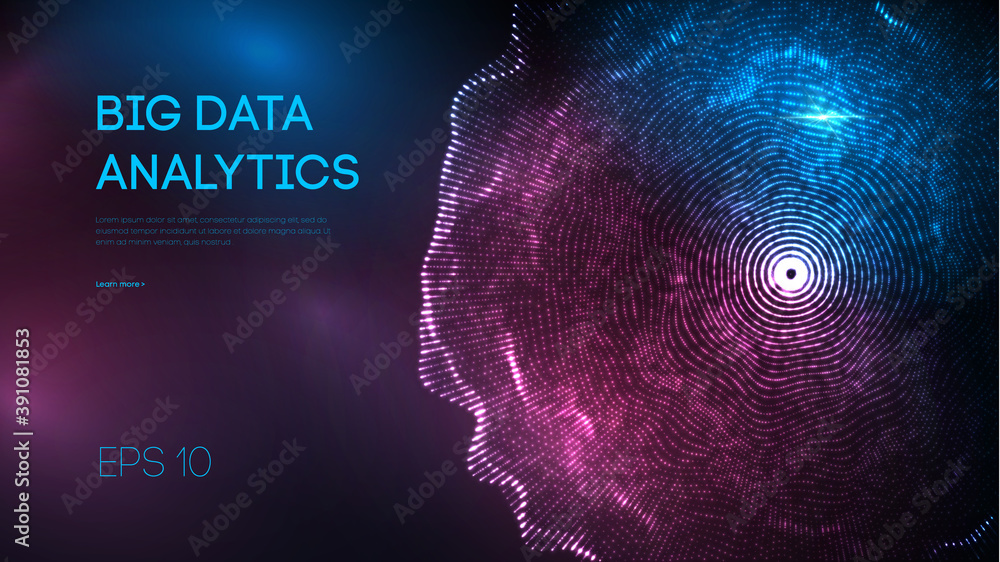 Big data analytics vector. Future technology concept. Web design ...