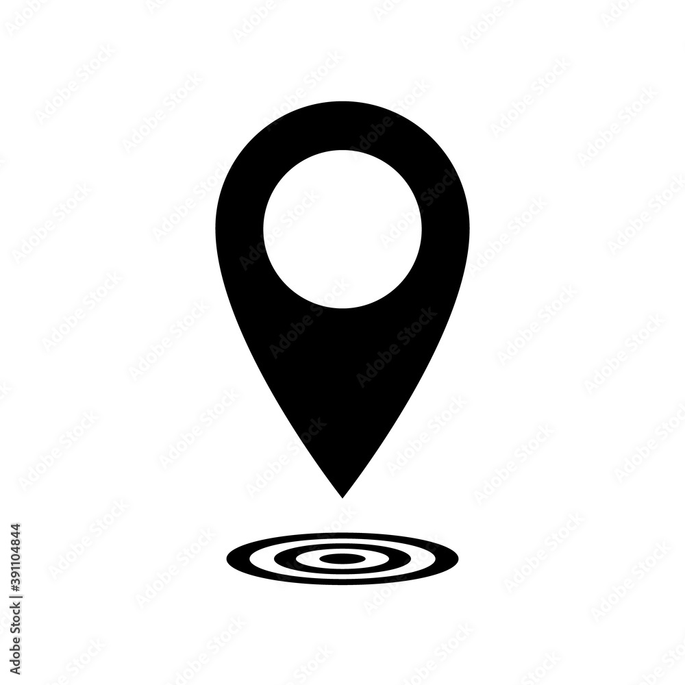 Pin icon. Location map. Pointer vector. Gps points navigation. Mark ...