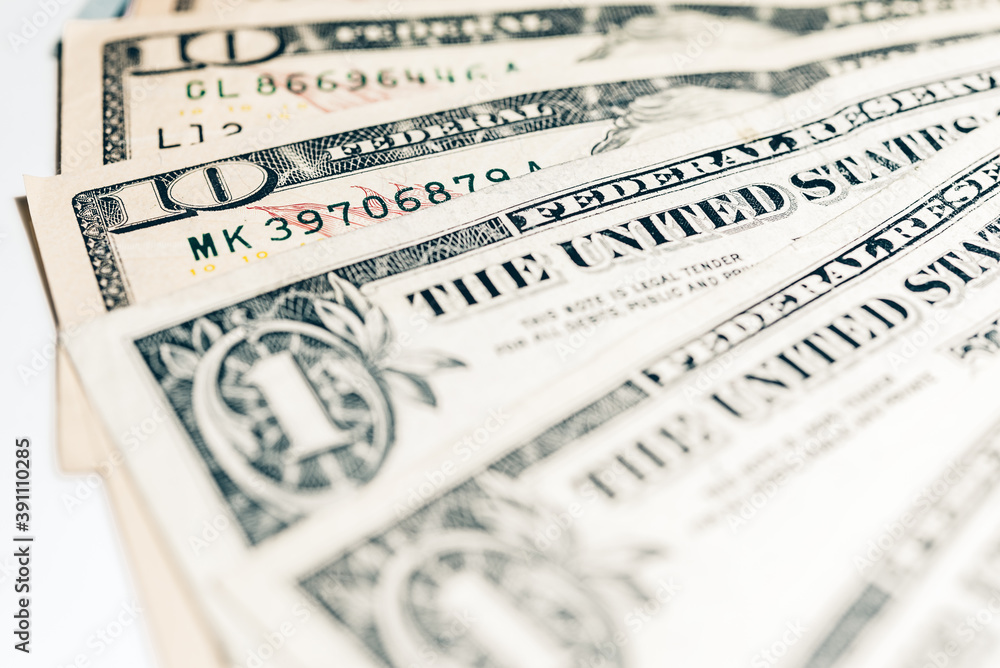 Multiple US dollars. Background of dollars. Stock Photo | Adobe Stock