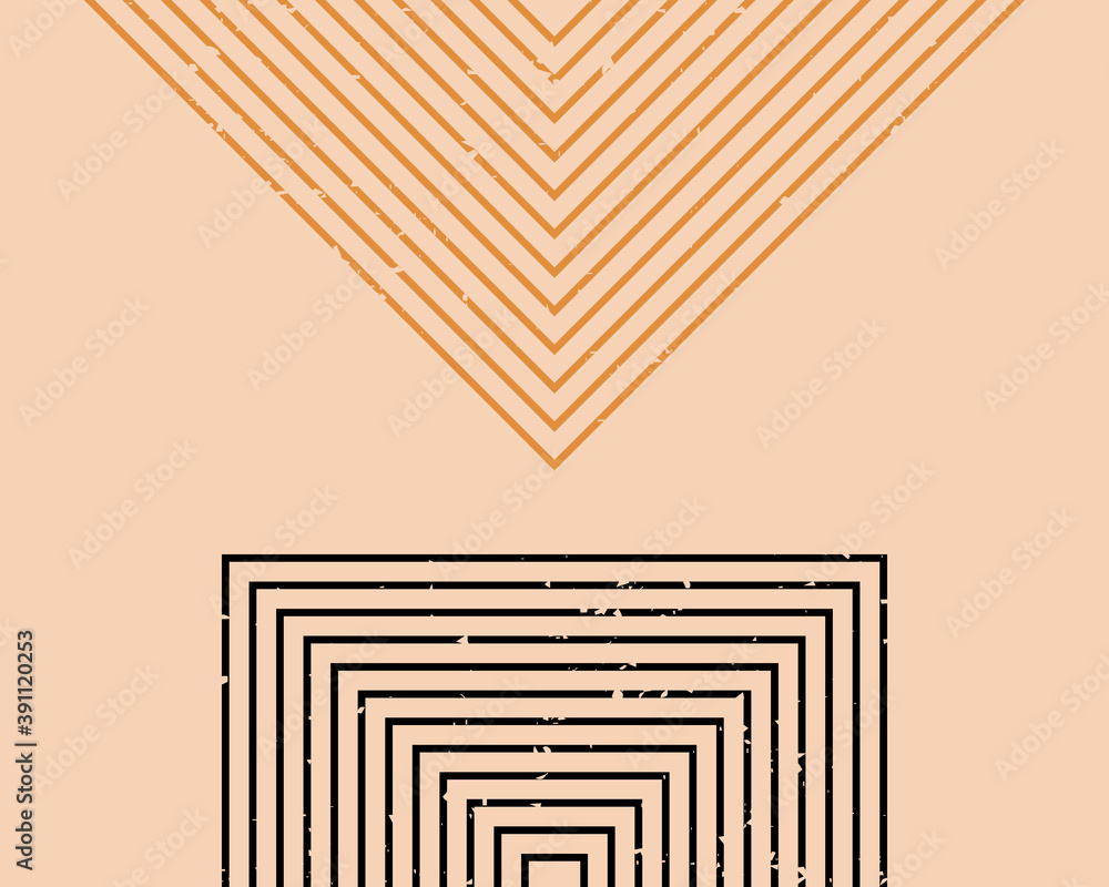 Abstract contemporary aesthetic background with geometric balance ...