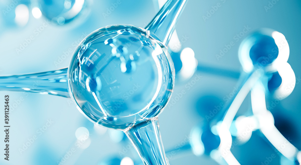 Abstract water molecules design. Atoms formula. Abstract dna background ...